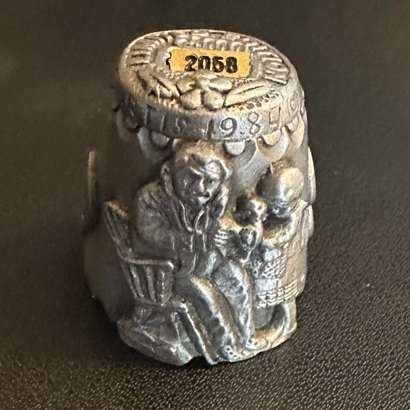 Curtis 1984 | Other | Norman Rockwell Thimble Pewter Curtis 984 Limited ...